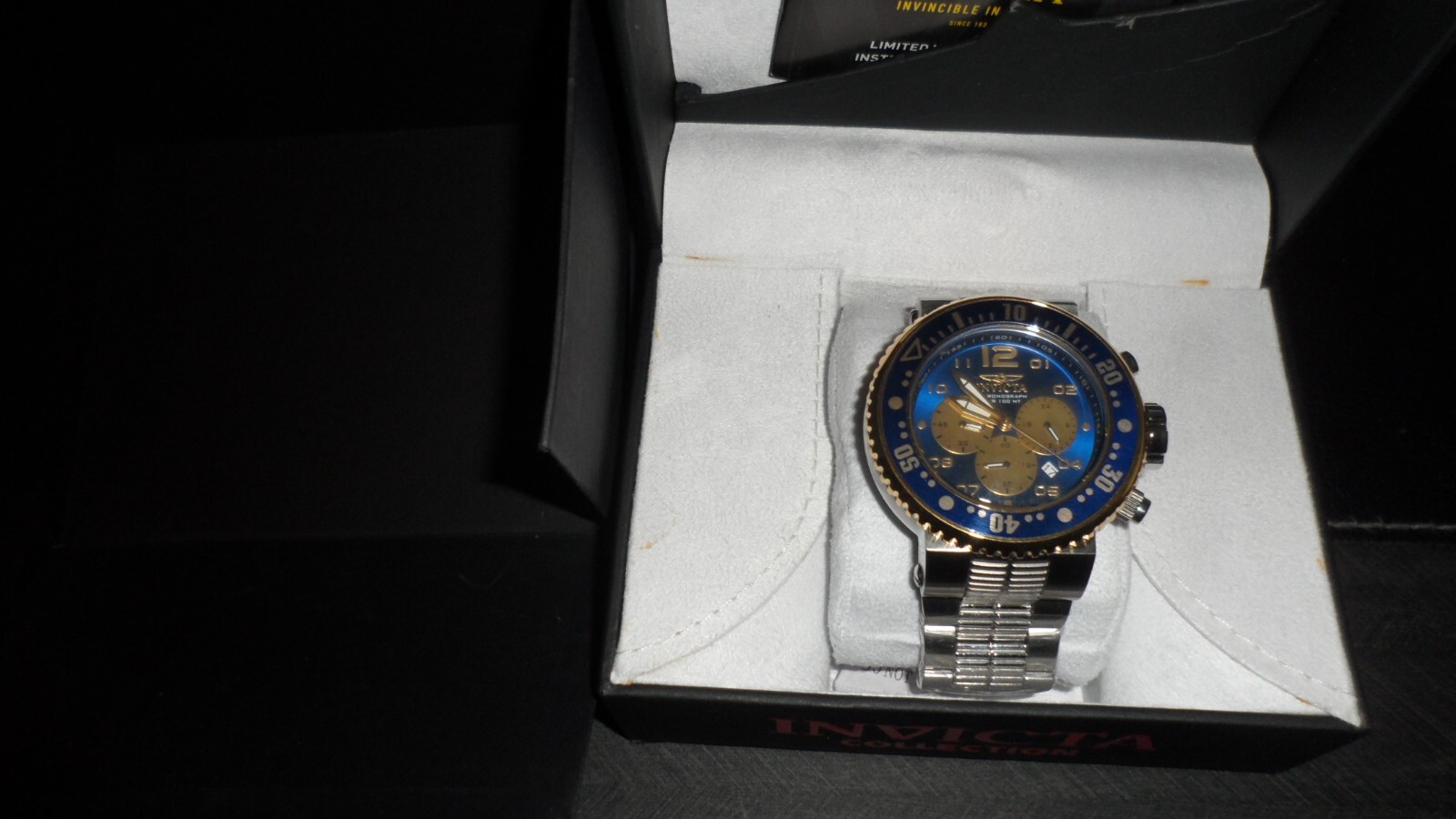 INVICTA 29760 Pro Diver Chronograph Date Blue Dial Stainless Men's ...