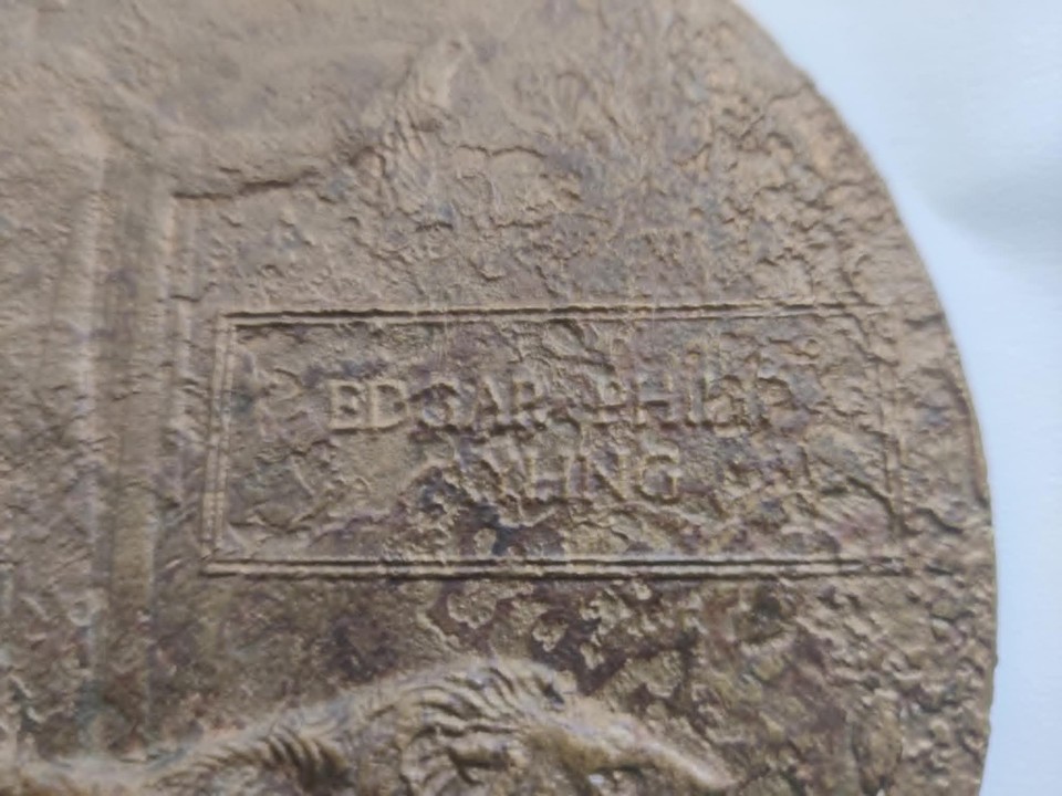 WW1 Death Plaque to LZ/435 AB Edgar Philip AYLING RNVR, Drake Battn. R ...