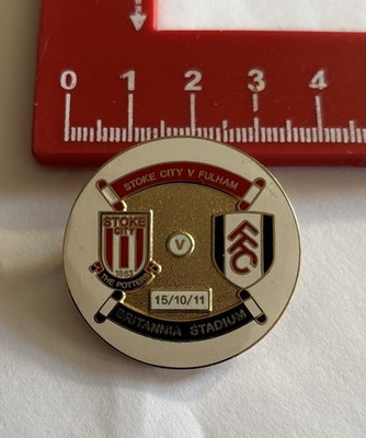 Stoke City V Fulham - Premier League Pin Badge - Britannia Stadium 15 ...