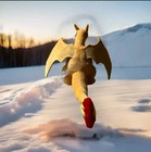 Build A Bear Giant CHARIZARD 2ft Pokemon Plush, Hat, Scarf Jumbo ...