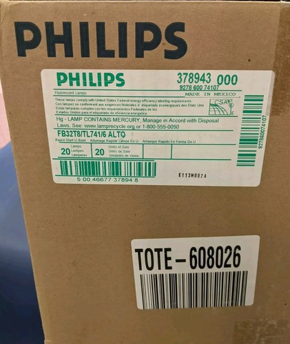 FB32T8/TL741/6 ALTO PHILIPS NEW OPEN CASE --- 15 OF 20 Bulbs | eBay