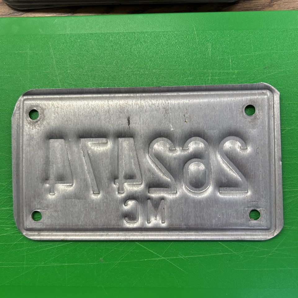 Louisiana Motorcycle License Plate # 262474 With Sticker Dec 2009 | eBay