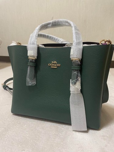 Coach C4084 Shoulder Bag 2way Molly Tote 25 Leather Dark Green New ...