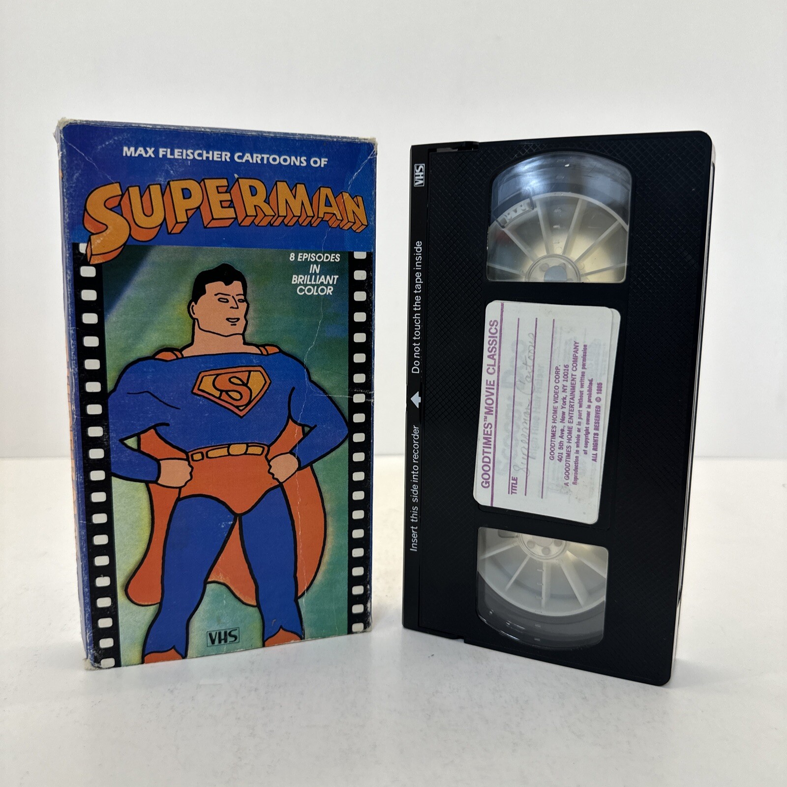 Max Fleischer Cartoons of Superman (VHS, 1985) 8 Episodes in Brilliant ...