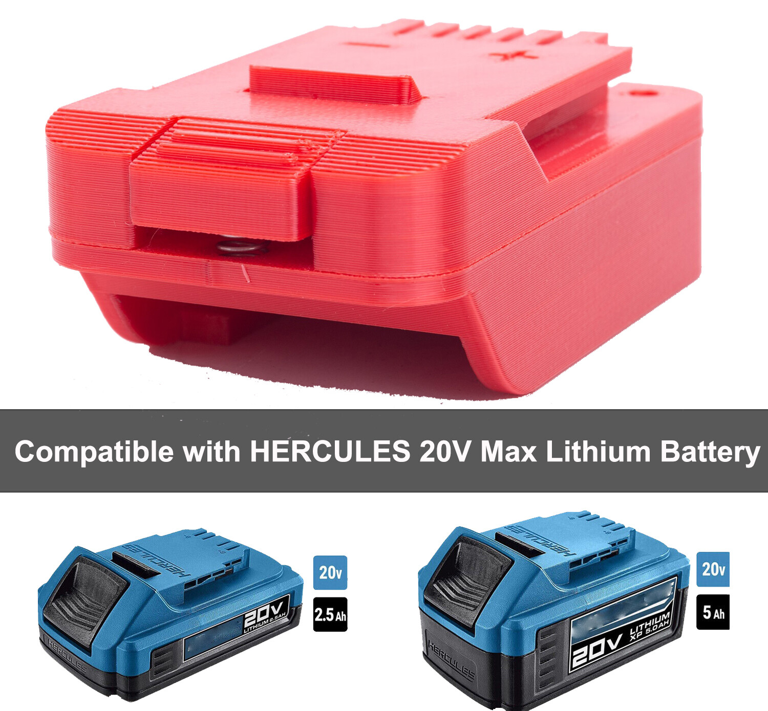 For HERCULES 20V MAX Li-Ion Battery Convert To BAUER 20V Adapter Tools ...