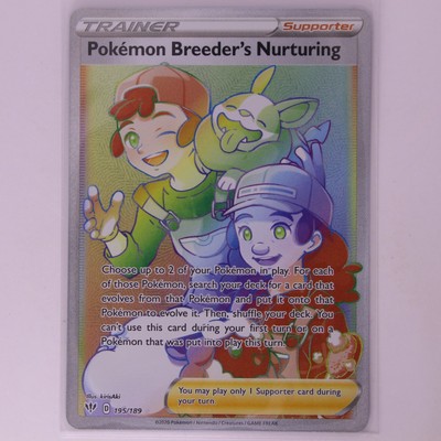 Pokémon TCG Pokemon Breeder's Nurturing Darkness Ablaze 195/189 Holo ...