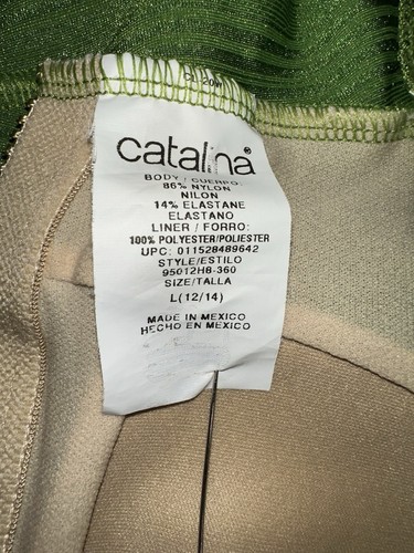 CATALINA Women's OLIVE One Piece SWIMSUIT Bathing Suit Size LARGE (12 ...