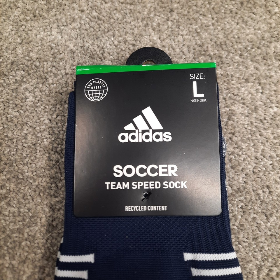 Adidas Soccer Team Speed Soccer Socks Navy Adult Size Large (9-13) Over ...