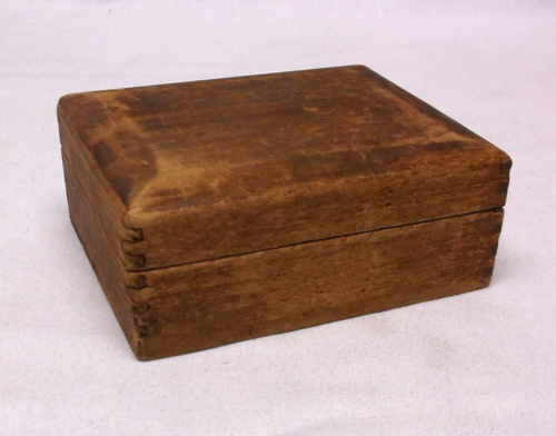 Vintage Finger Jointed Small Trinket Wood Box with Lid | eBay
