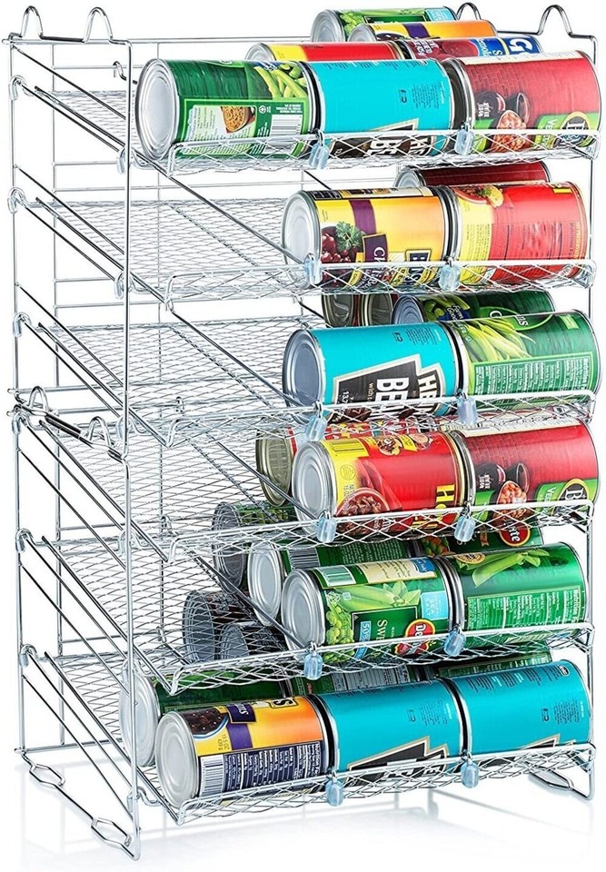 Chrome Stackable Can Organizer, Can Rack Holds up to 36 Cans | eBay
