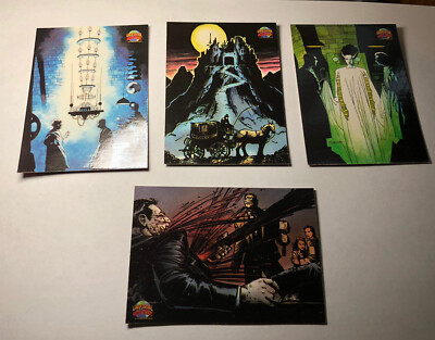 Topps UNIVERAL MONSTERS 4 Cards Set Dracula, the bride of Frankenstein ...