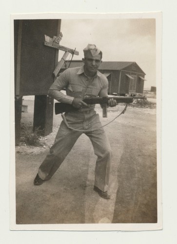 US Marine with Submachine Gun - Original WW ll Photo | eBay