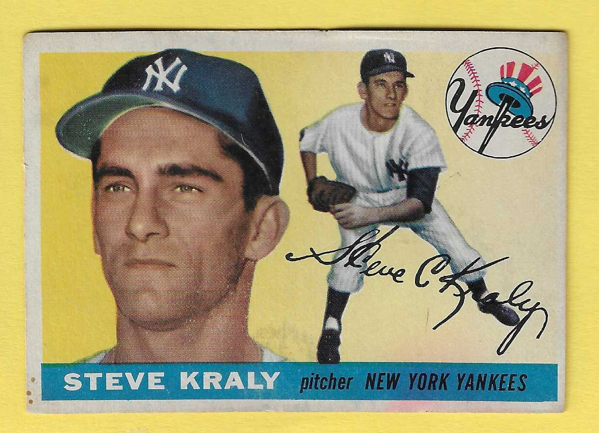 1955 Topps Steve Kraly Yankees RC #139 (#2) | eBay