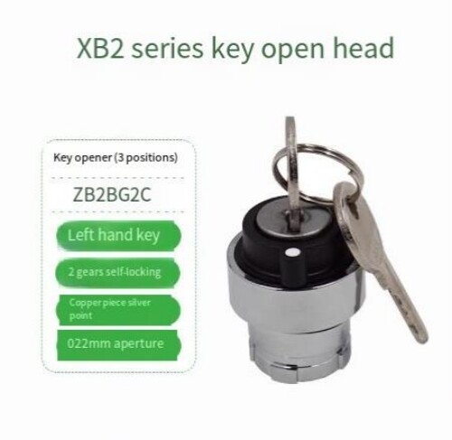 2PCS New 2-gear Self-locking Metal Operating Button Switch Head ZB2BG2C ...