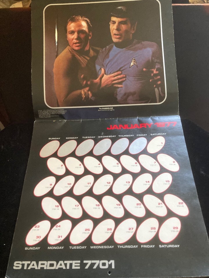 Star Trek Stardate 1977 Calendar Vintage Original Series | eBay