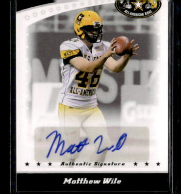 2011 Leaf Army All-American Bowl #BA-MW1 Matthew Wile | eBay