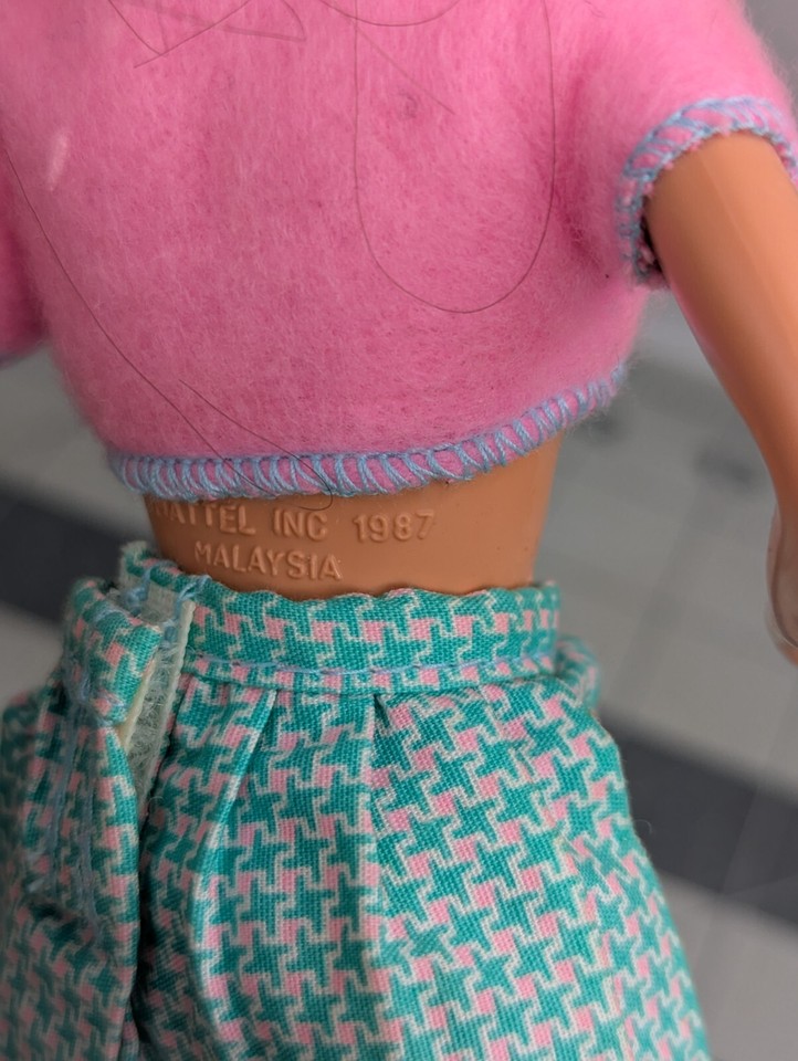 Mattel Barbie Skipper Phone Fun Courtney 1995 Brunette Doll | eBay