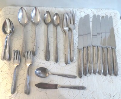 Antique Oneida Community Plate 1921 Grosvenor Pattern Flatware 42pc | eBay