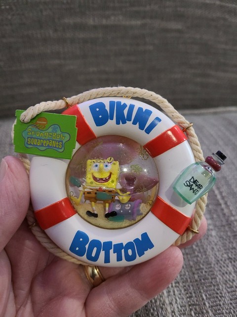 Spongebob Bikini Bottom Life Preserver Christmas Ornament Carlton 2002 ...