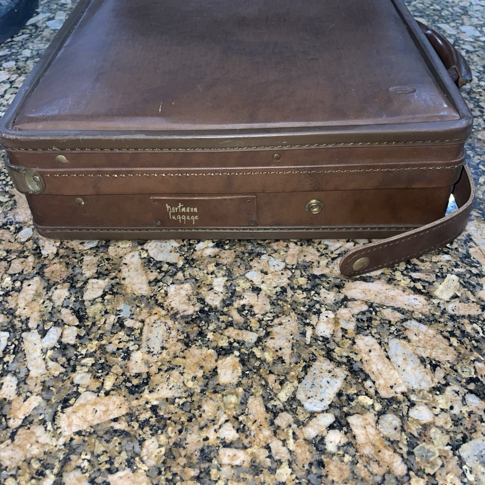 Vintage Hartmann Luggage Belting Leather Tan Slim 4" Attache Briefcase ...
