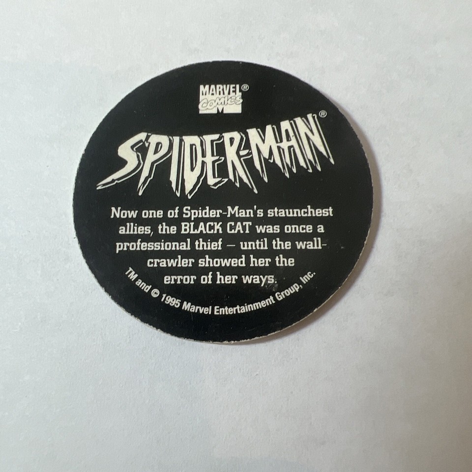 1995 Marvel Hologram Pogs Black Cat Spider-Man | eBay