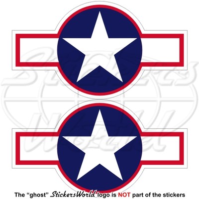 United States USAAF Aircraft Roundel 1943 USAF NAVY WW2 Decals 95mm x2 ...