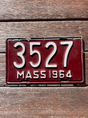 1964 Massachusetts Motorcycle license plate 3527 | eBay