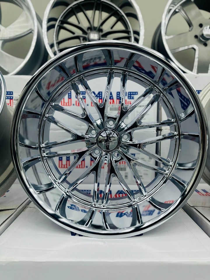 22" SANTA CRUZ CHROME RIMS TIRE WHREEL PACKGEFOR GMC CHEVY C10 OBS ...