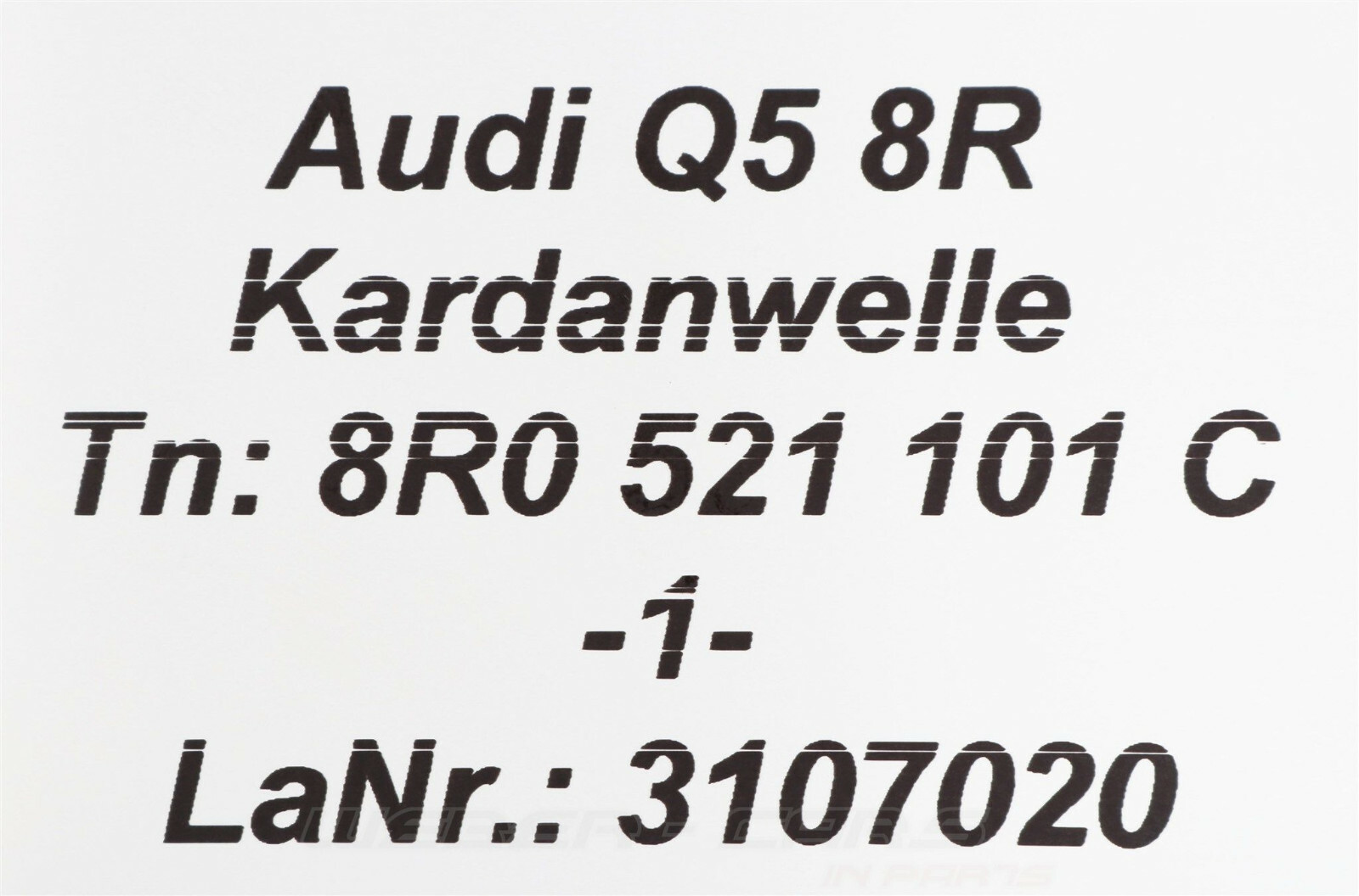 8R0521101C Original Audi Q5 8R Kardanwelle Gelenkwelle 8R0 521 101 C -1 ...