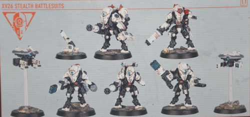 Warhammer 40k Kill Team: T'au Empire XV26 Stealth Battlesuits w/Cards ...