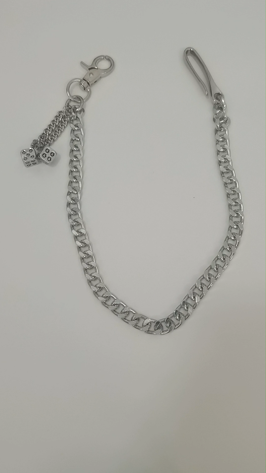 Mens Dice Wallet Chain Punk Waist Chain Metal Keychain Pants Chain ...