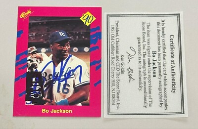 BO JACKSON 1990 CLASSIC RED WITH AUTOGRAPH & COA KANSAS CITY ROYALS | eBay