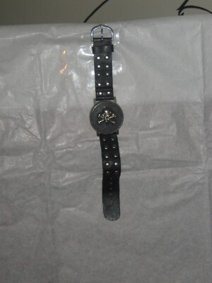 VTG MEN'S DIESEL SKULL & BONES PUNK ROCK / BIKER FLIP COVER WATCH ...