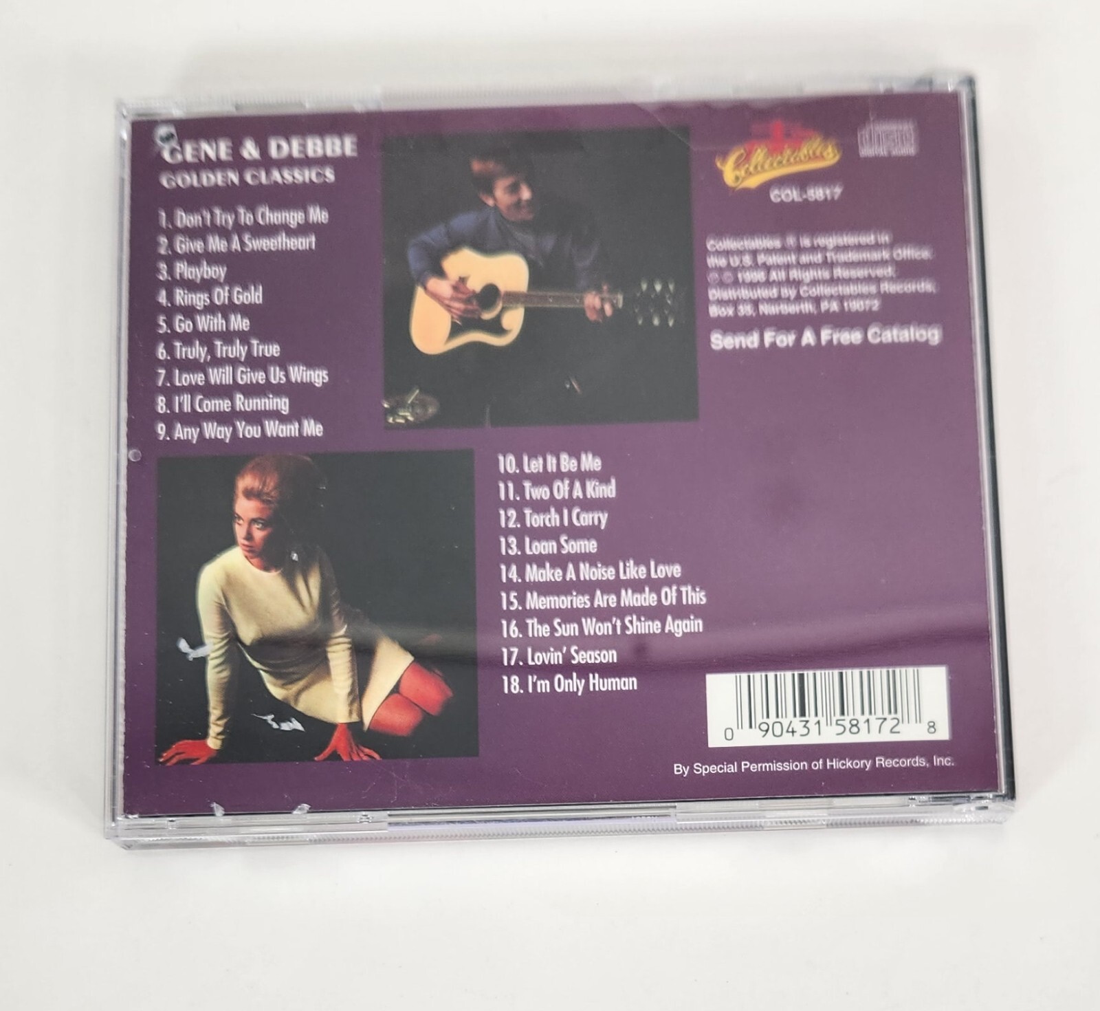 Gene and Debbe Golden Classics CD Thomas and Neville Collectables 1996 ...