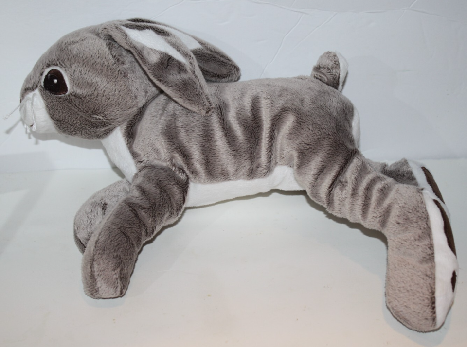 IKEA Vandring Hare Easter Bunny Rabbit 17" Plush Embroidered Eyes Soft ...