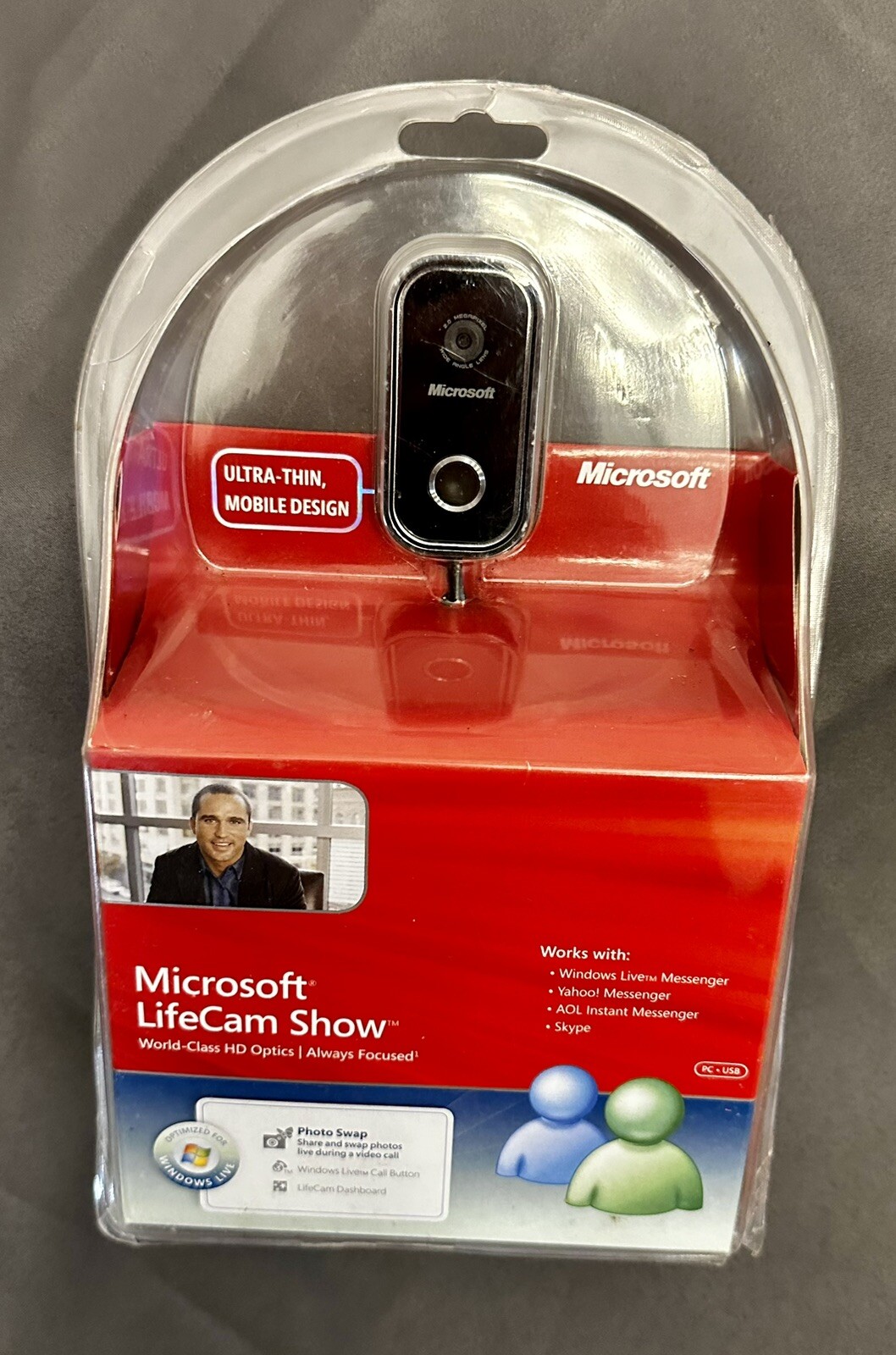 Microsoft LifeCam Show USB Webcam Black For School/Office HD 2.0 ...