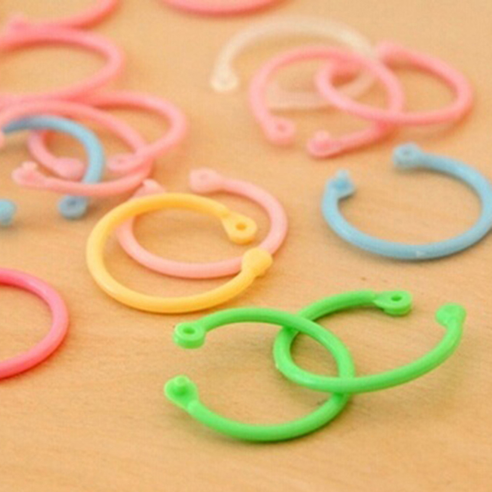30pcs Binding Ring Candy Color Organizing Binding Ring Coil Binder Hoop ...
