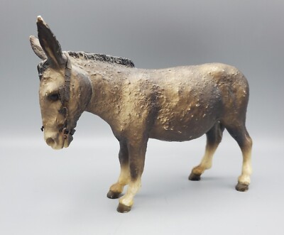 Breyer Vintage Plastic Donkey With Brown Tan Grey Paint - Leather ...
