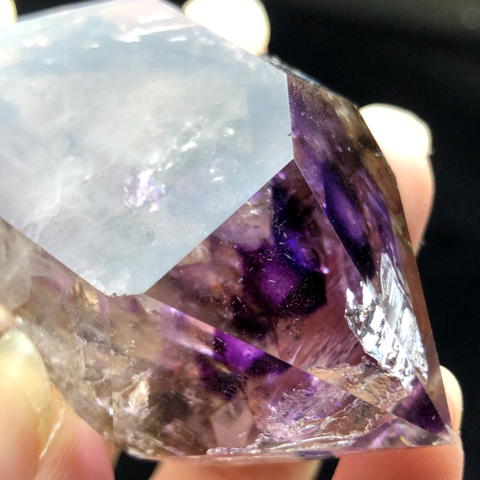 80g Extreme Transparency Purple Phantom Scepter Quartz Polished Mineral ...