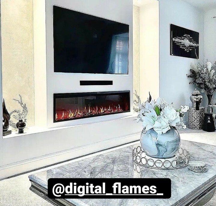 50 60 72 INCH LED HD+ PANORAMIC THIN BORDER 5cm MEDIA WALL ELECTRIC FIRE | eBay UK