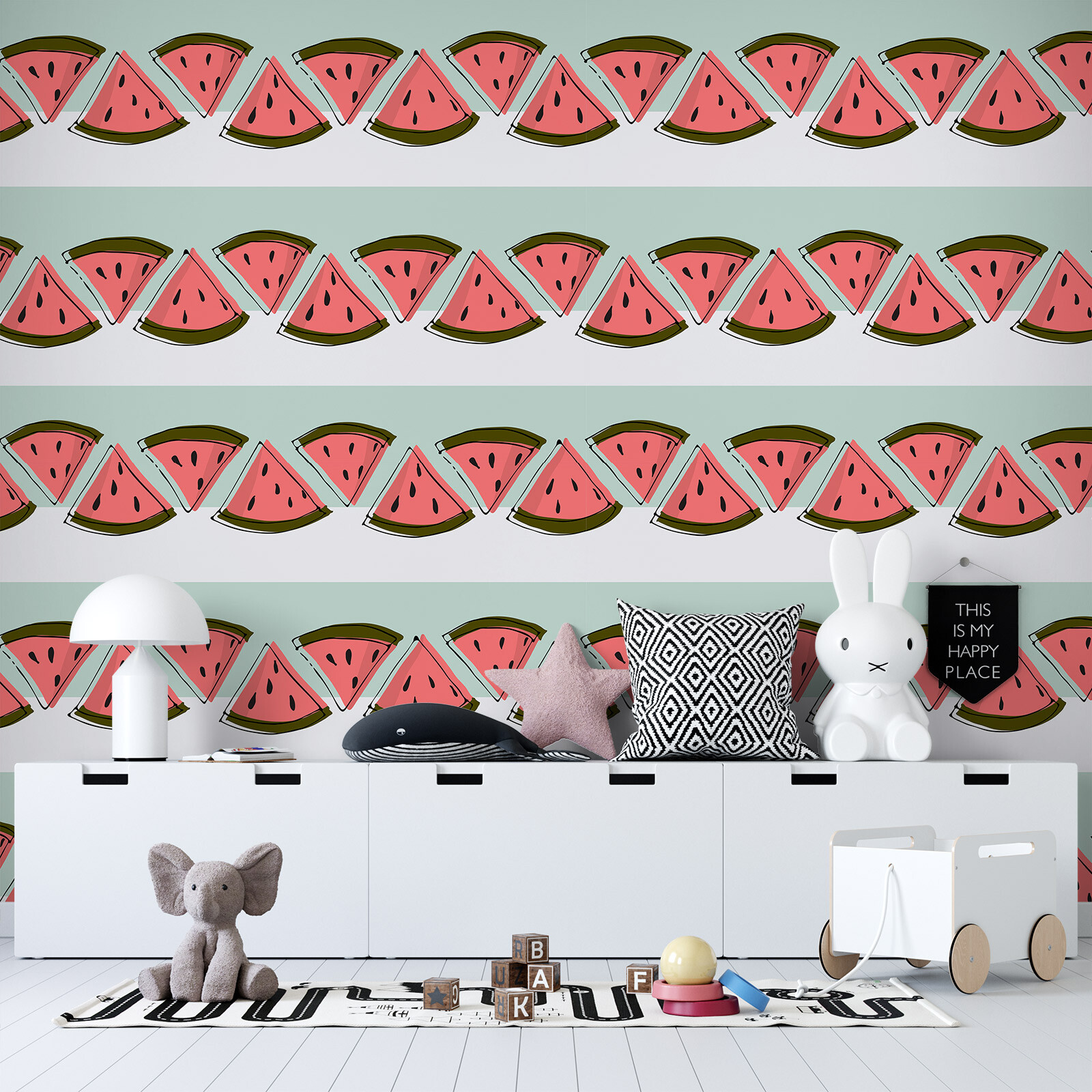 3D Watermelon A24 Wallpaper Wall Mural Self-adhesive Kashmira ...