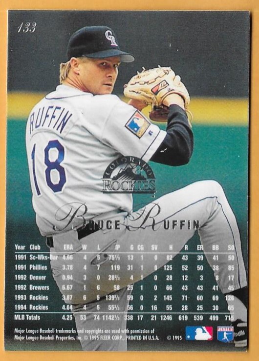 BRUCE RUFFIN COLORADO ROCKIES #133 - FLAIR NM-MT 1995 | eBay