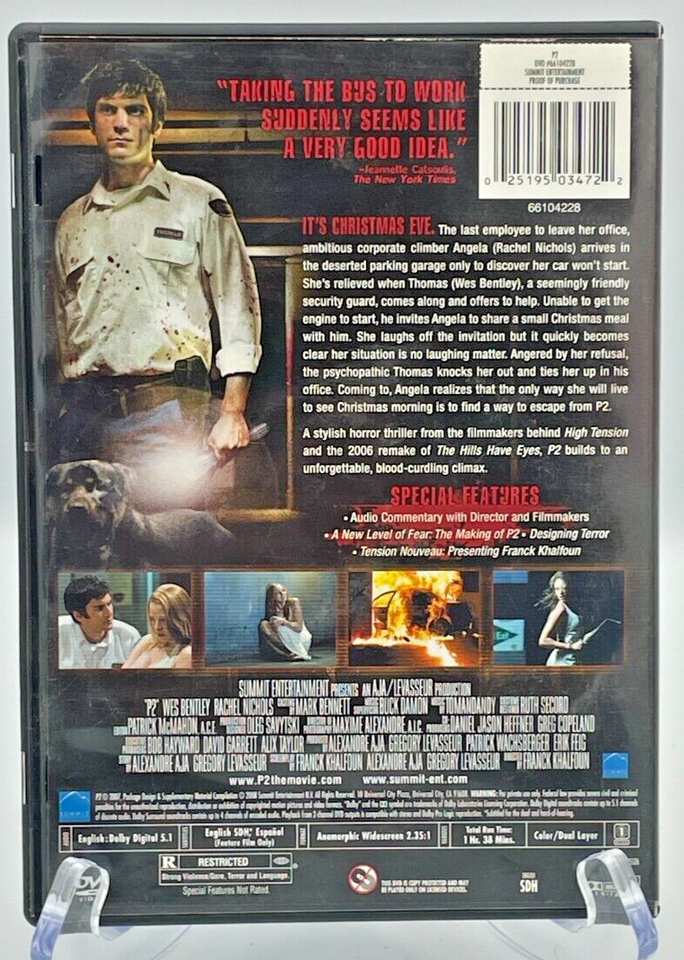 P2: A New Level of Terror DVD 2007 Widescreen Edition Wes Bentley ...