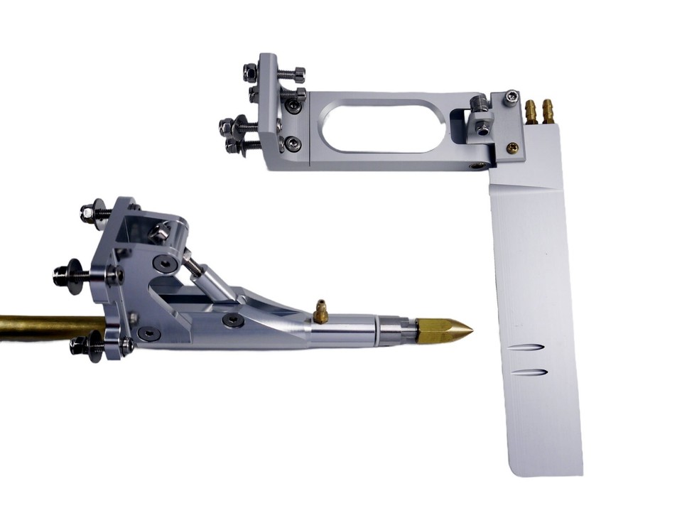 Alloy Rudder Stinger Strut Turn Fin Trim Tab 1/4 Cable Shaft for RC ...