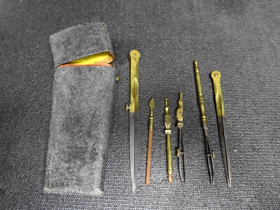 Antique Georgian Shagreen Etui Drafting Tools Kit Architect Cartography ...