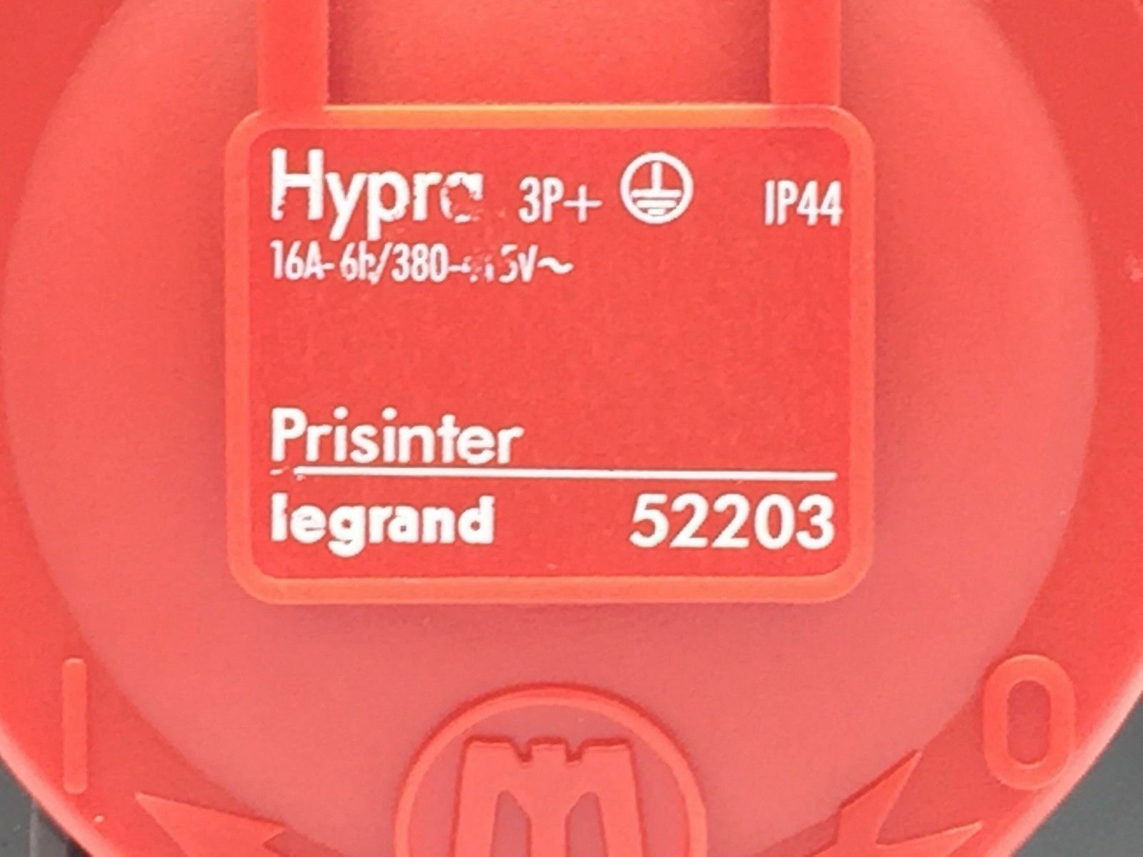 Legrand 52203 Panel Mounting Socket Prisinter Hypra 16A 380-415V AC 3P ...