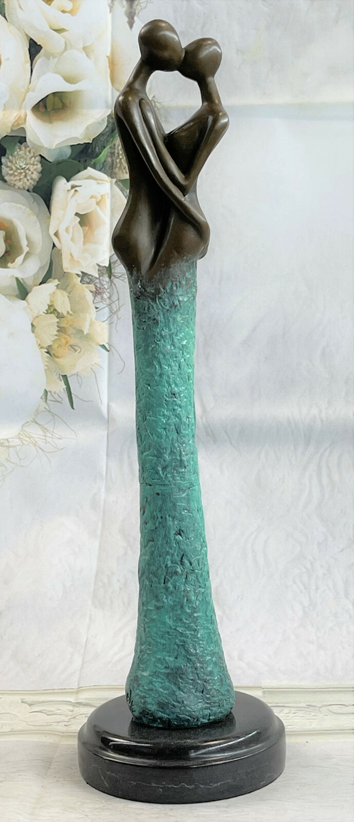 Lovers Kiss Standing Sculpture Nude Male Female Erotic Statue Hot Cast