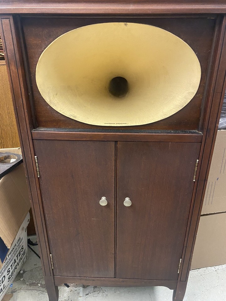 Antique Brunswick Balke #210 Phonograph Part: LOWER DOORS w/ HARDWARE ...