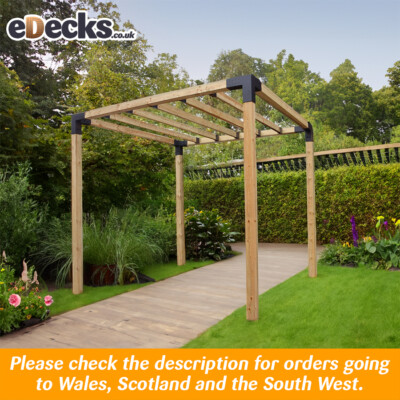 The Standard ModBlox™ Garden Pergola w/Rafters, Multiple Sizes ...
