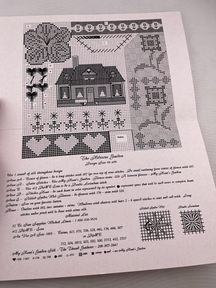 ELEGANT DESIGNS Counted Cross Stitch Chart - THE HIBISCUS GARDEN | eBay